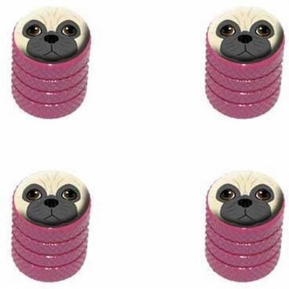 Pug Face Dog Pet Tire Rim Wheel Aluminum Valve Stem Caps, Multiple ...