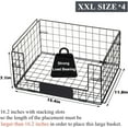 4 Pack XXL Stackable Wire Baskets with Handles, X-cosrack Fruit ...