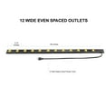 Inland - 12 Outlet 4ft Power Strip w/ 3ft Power Cord 125V/15A w ...