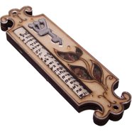 Judaica Mezuzah & Scroll Wood with Stones Pewter Shin Dalet Yud with ...