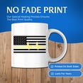 American Flag Coffee Mugwith Yellow Heartbeat Coffee Mug - Thin Yellow ...