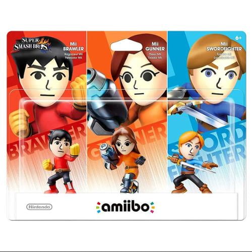 Mii Fighters Mini Figure 3-Pack Mii Brawler, Gunner & Swordfighter ...