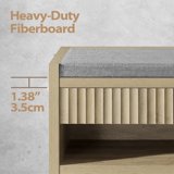 ARKANTOS Fluted Shoe Benches for Entryway with Storage Cushion and 2 ...