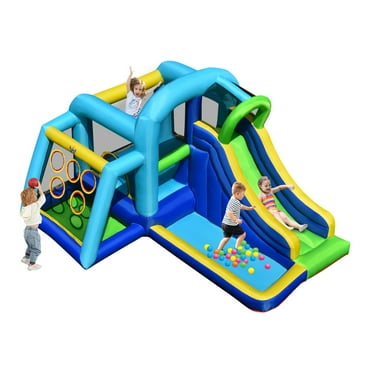 Gymax Inflatable Bounce House Kids Slide Jumping Castle Bouncer w/Pool ...