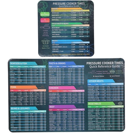 Cheat Sheet Magnet Set, Pressure Cooker Accessories Cook Times Quick ...