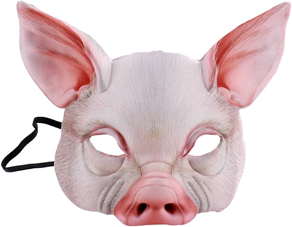 2022 Halloween Scary Mask Horrible Pig For Adult,latex Animal Costume ...