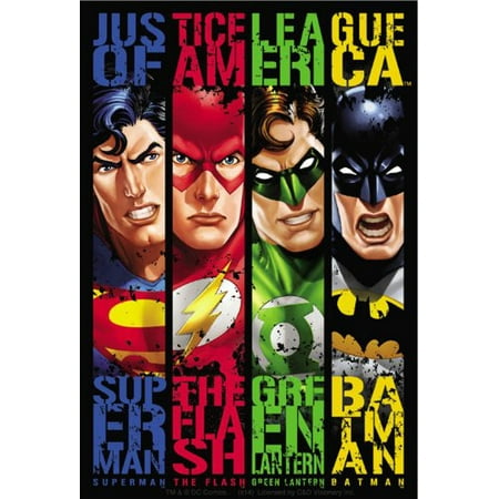Licenses Products DC Comics Originals Justice League Banners Sticker ...
