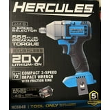 HERCULES 20V Brushless Cordless 1/2 in. 3-Speed Impact Wrench, 555 ft ...