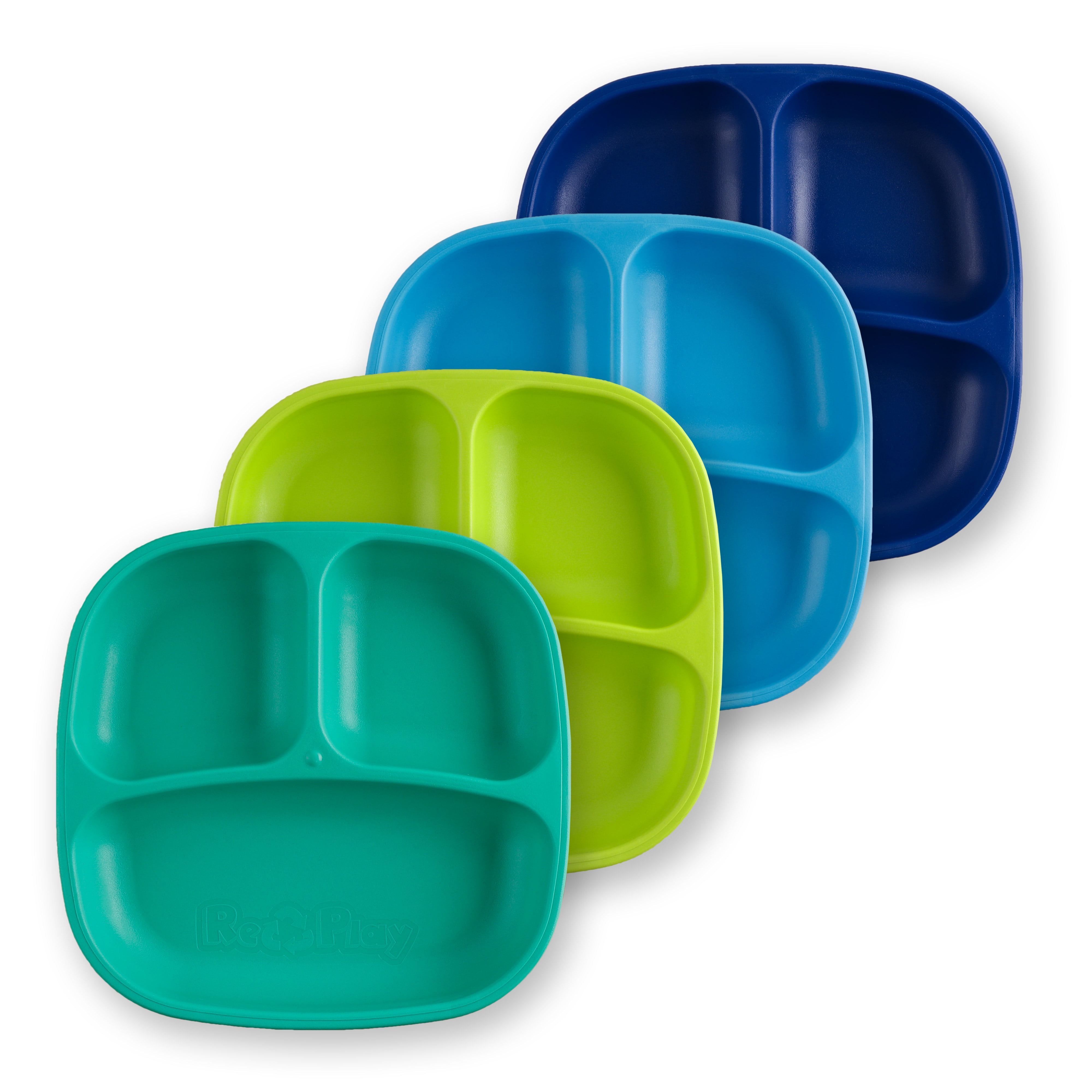 Re-Play Made in USA 4pk Divided Plates with Deep Sides for Easy Baby ...