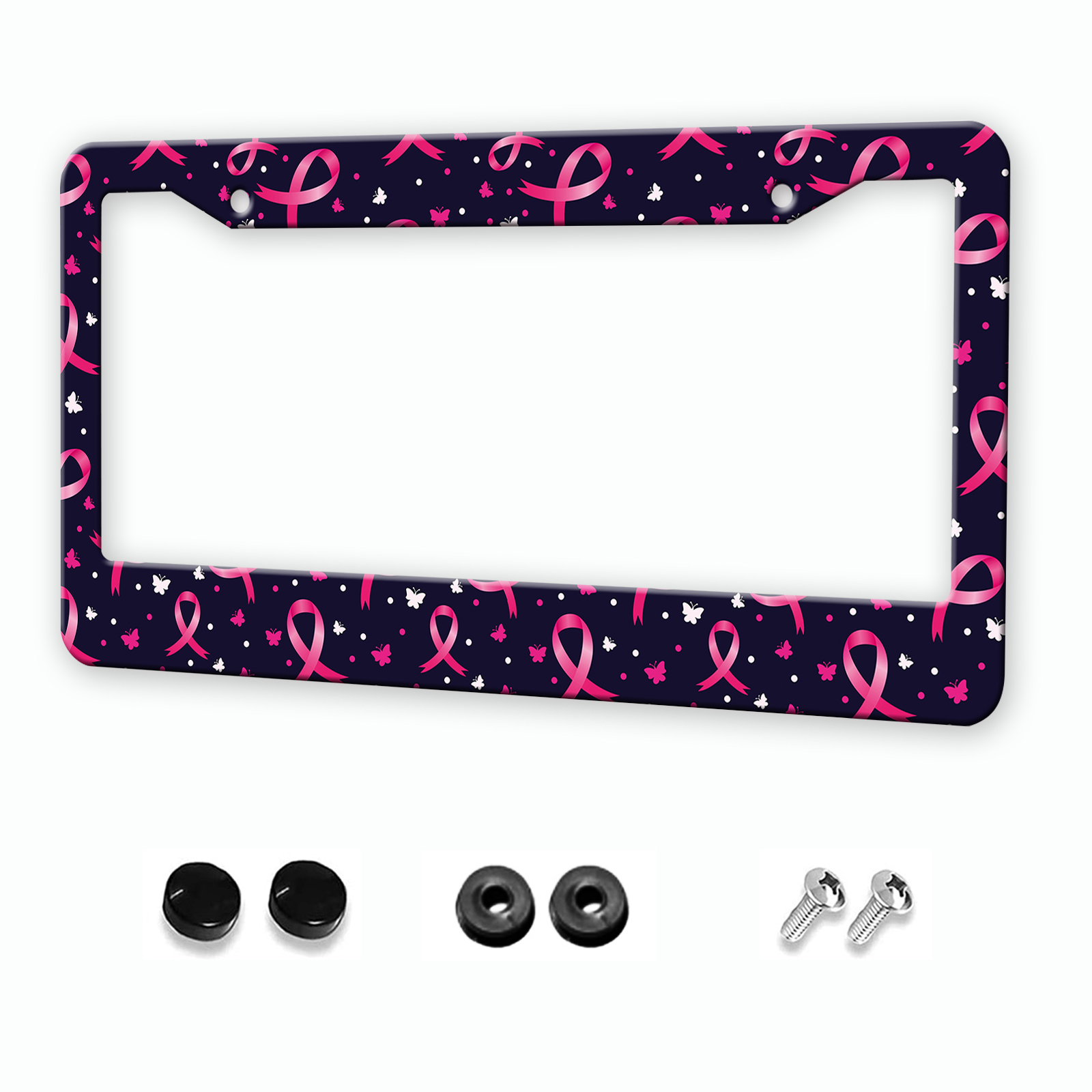 Paw Prints, Hot Pink License Plate Tag Frame, Multiple Colors - Walmart.com