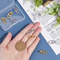 1Box 8Pcs 2 Colors Brass Fold Over Clasps Oval Platinum & Golden Oval ...