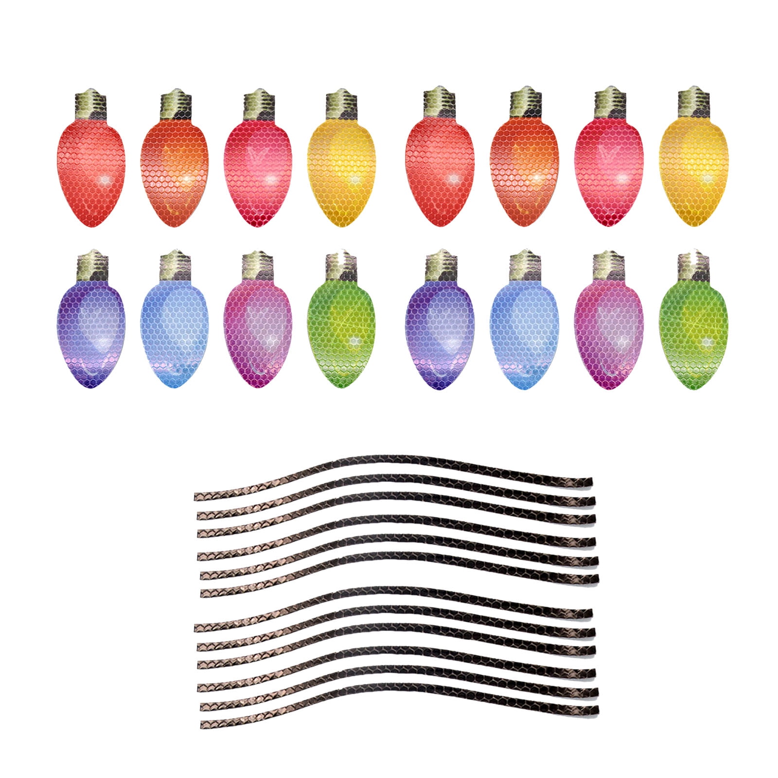 Magnetic Christmas Car Fridge Decorative Reflective Bulb Lights ...