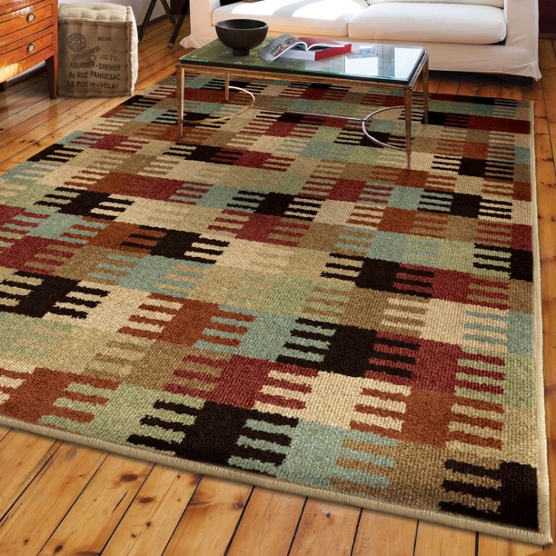 Orian Rugs Geometric Wichita Multi-Colored Area Rug - Walmart.com ...