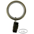 Urbanest 1.5" Metal Curtain Rod Rings with Clips, Fits up to 1″ Rod ...