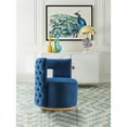 Meridian Furniture Theo Navy Velvet Swivel Accent Chair - Walmart.com