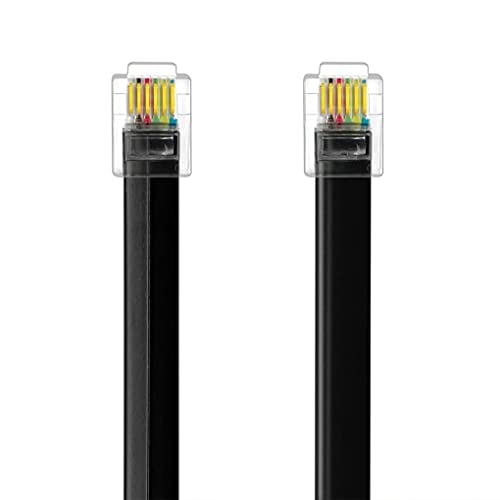 Necables (2 paquete) RJ12 Cable Cable de teléfono de 6 pies RJ12 6P6C ...
