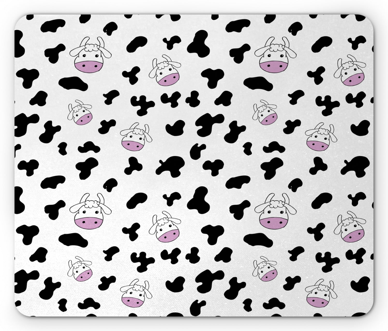 Cow Print Mouse Pad, Animal Cow Hide Pattern Doodle Cartoon Children ...