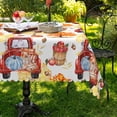 60x84 Inch Fall Tablecloth Red Vintage Truck Pumpkin Maple Leaf ...