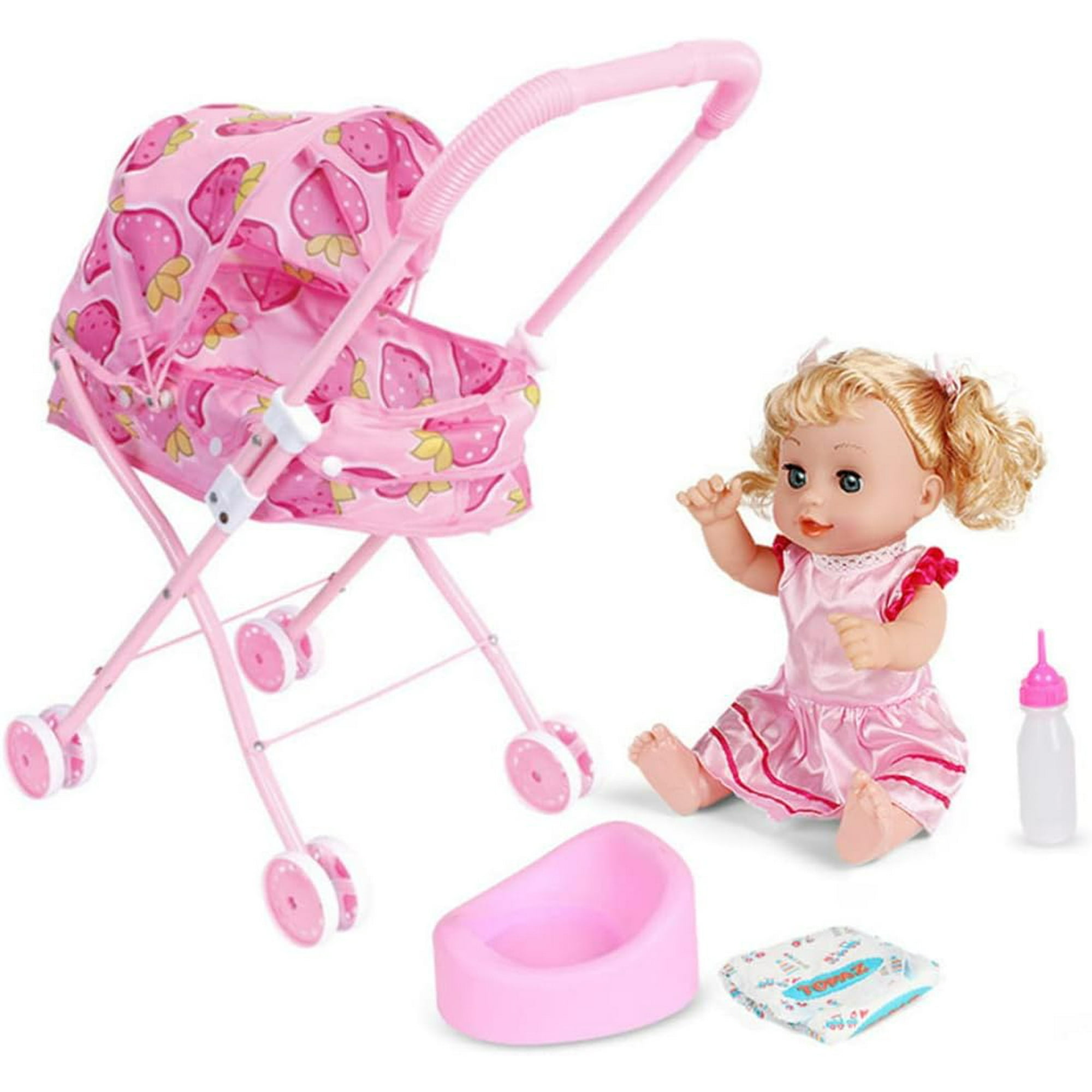 Click here for Surjde Baby Doll Stroller realistic 2 In 1 Baby St... prices