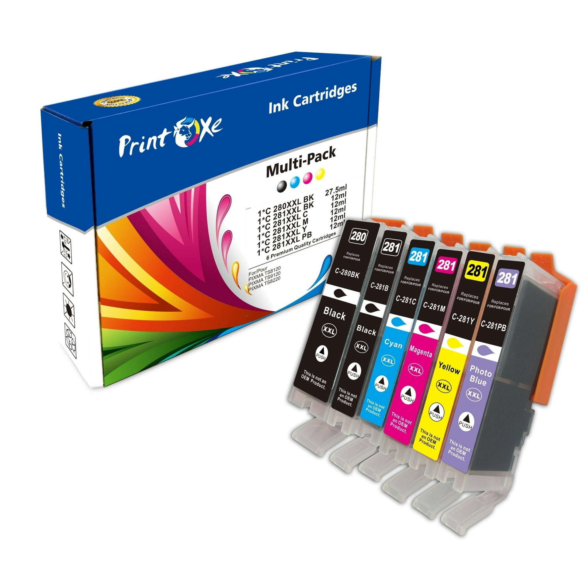 Click here for Printoxe Pgi 280 / Cli 281 Xxl Set Of 6 Ink Cartri... prices