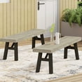 Acacia wood, two - toned finish, slat style - Adds elegance to outdoor ...