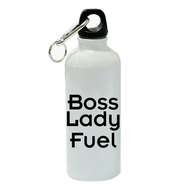 Boss Lady Fuel White Aluminum Sports 20 oz Water Bottle - Walmart.com