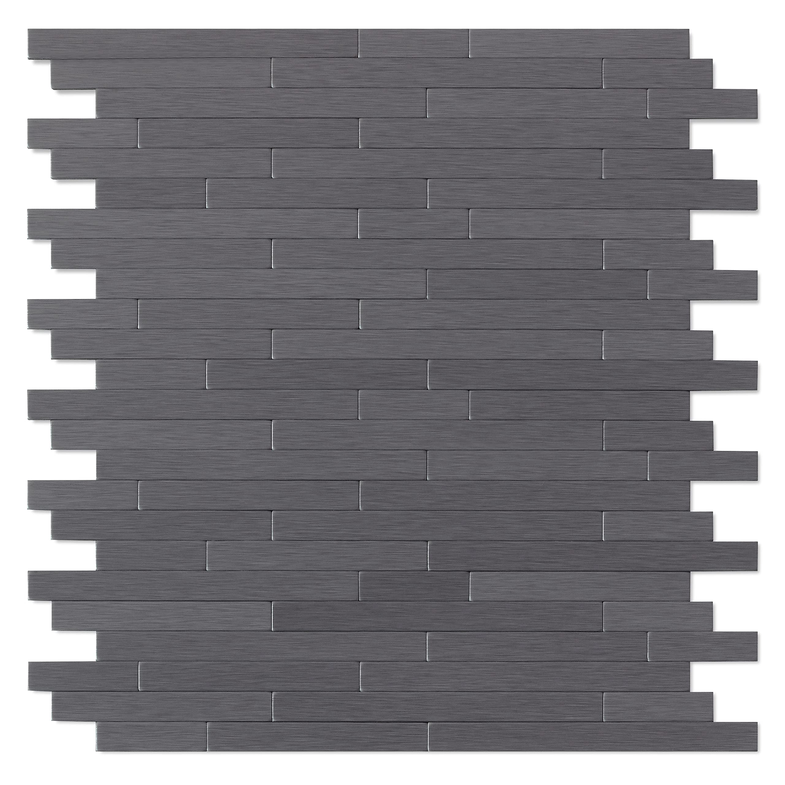 Linox DG Dark Gray 12.09 in x 11.97 in x 5 mm Metal Peel and Stick Wall ...