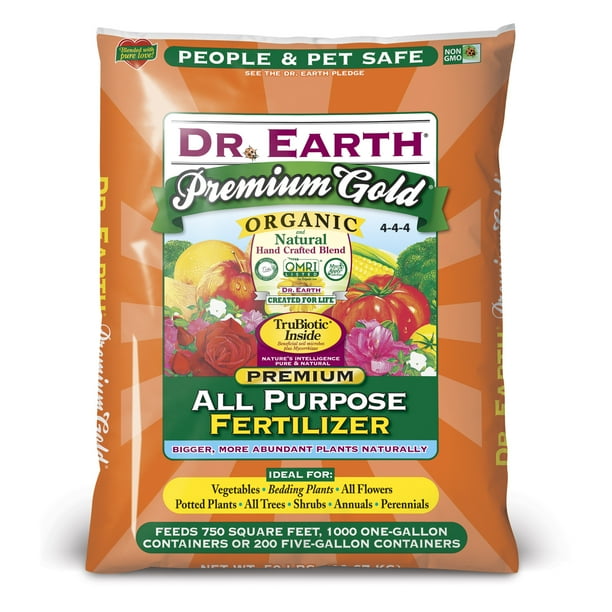Dr. Earth Organic & Natural Premium Gold All Purpose Fertilizer, 50 lb ...