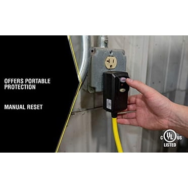 Coleman Cable Yellow Jacket In-Line Gfci With 2 Ft. 12/3 Sjtw Cord And ...