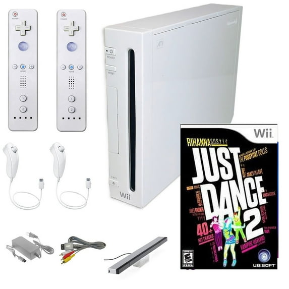Restored Nintendo Wii Console Wii Game System White with Just Dance 2 ...