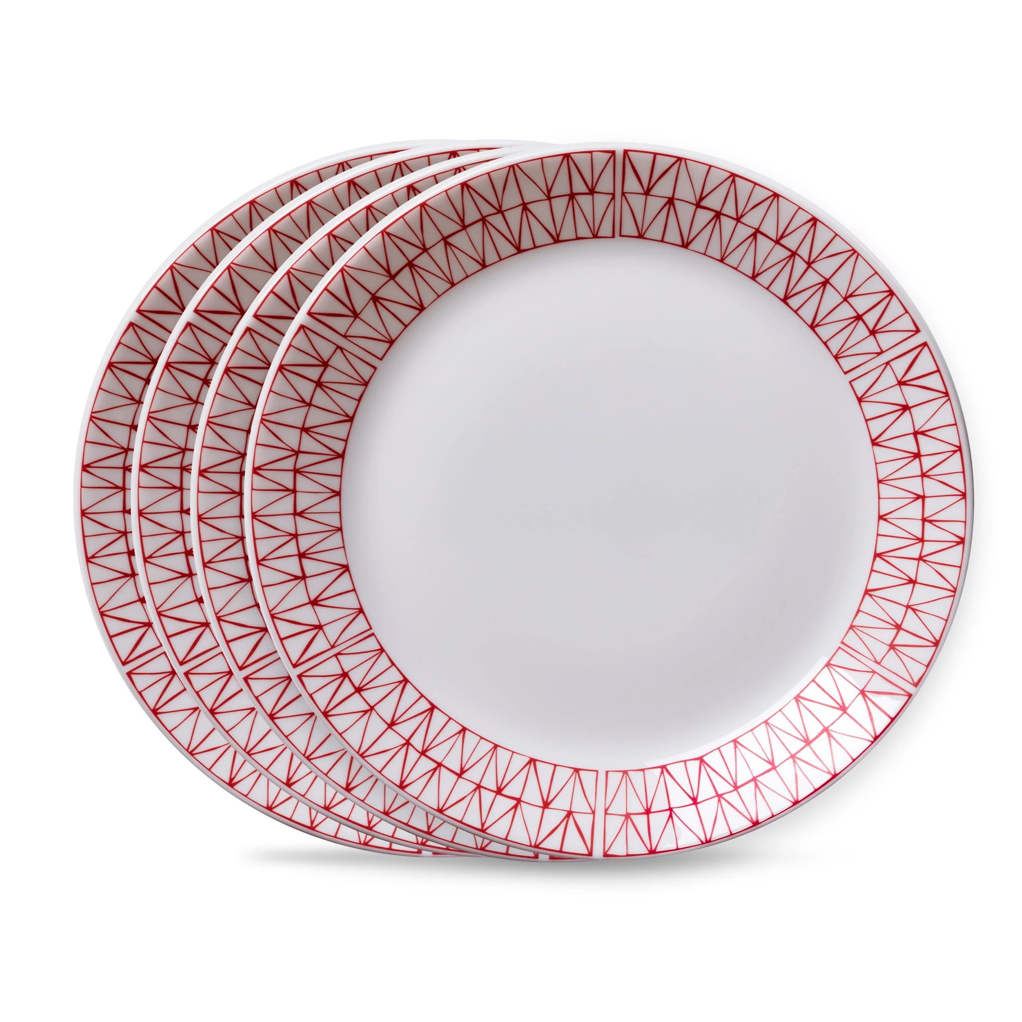Corelle Graphic Stitch 4-Piece Set of 10.5-Inch Dinner Plates, Service ...