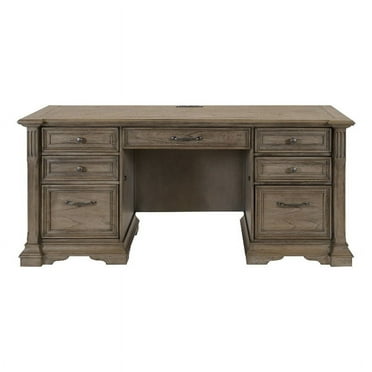 Martin Furniture Durham Rustic Wood Credenza Office Desk Writing Table ...