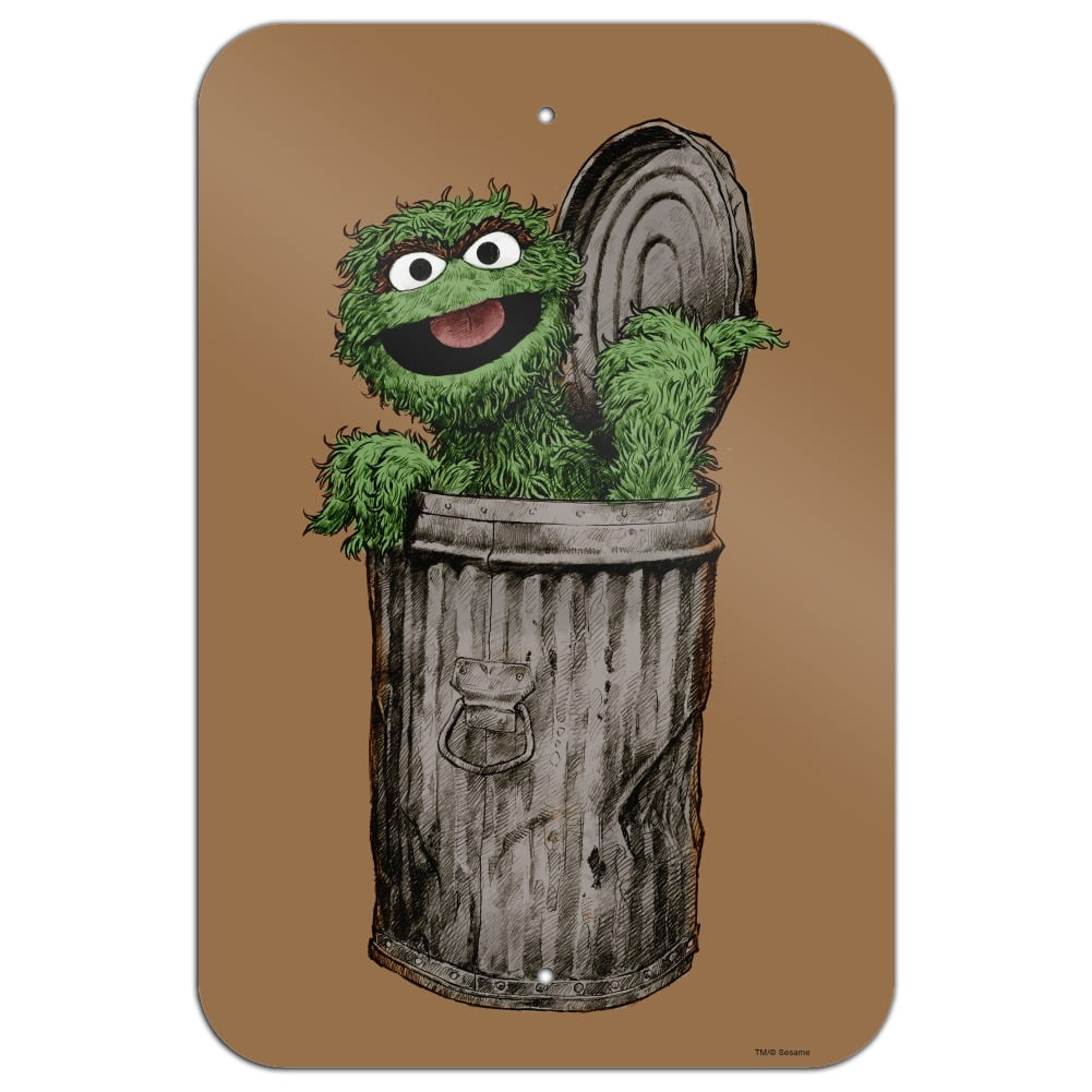 Sesame Street Vintage Oscar the Grouch Home Business Office Sign ...