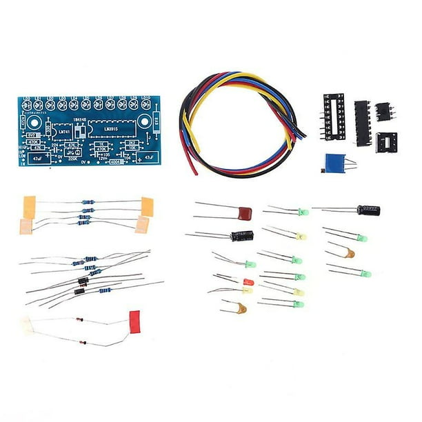 Lm3915 10 LED Indicador de nivel de audio DIY Vu Medidor Preamplificador de potencia Indicar ...