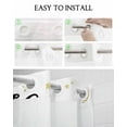 No Hook Shower Curtain Set with Snap in Liner, Happy New Year Words ...