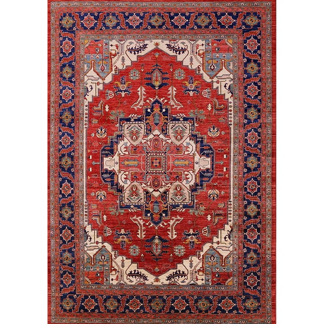 Ahgly Company Indoor Rectangle Mid-Century Modern Red Persian Area Rugs ...