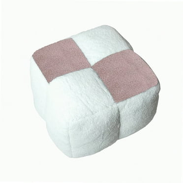 Creative Co-Op Square Cotton Velvet Pouf Seat, Goldenrod Yellow ...