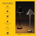 Adesso Cordless Table Lamp with 3-Level Touch Dimmer & Built-in ...