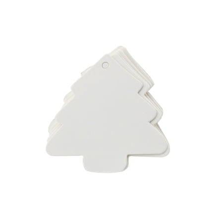 100pcs Christmas Tree Shape Label Kraft Paper Vintage Blank Name Tag ...