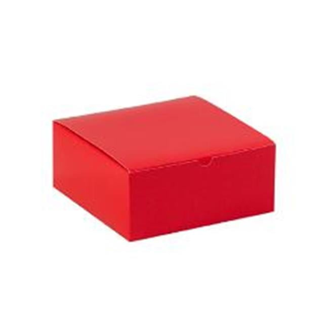 Red Gift Boxes 8" x 8" x 3-1/2" - 100 Pack - Walmart.com - Walmart.com