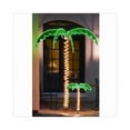 Roman Outdoor Lighted Palm Tree with Holographic Rope Light - 84 ...