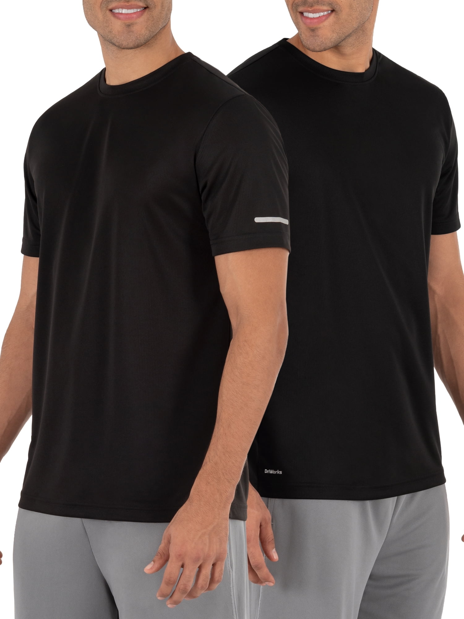 Athletic Works Men’s Active Core Short Sleeve T-Shirt, 2-Pack, up to ...