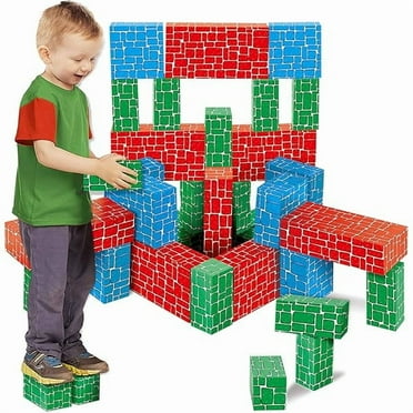 BiggoBlocks Jumbo Blocks for Kids Ages 3-8 — Indoor & Outdoor Building ...