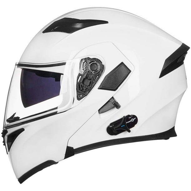 Casco de moto ILM 902BT Bluetooth modular abatible blanco M | Bodega Aurrera en línea