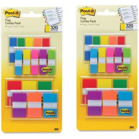 Flags Assorted Color Combo Pack, 1-inch Wide and .5-inch Wide Flags ...