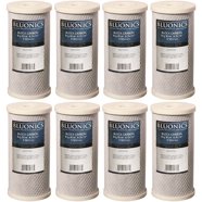 8 Big Blue Whole House Pleated Sediment Water Filters (5 Micron) 4.5" x ...