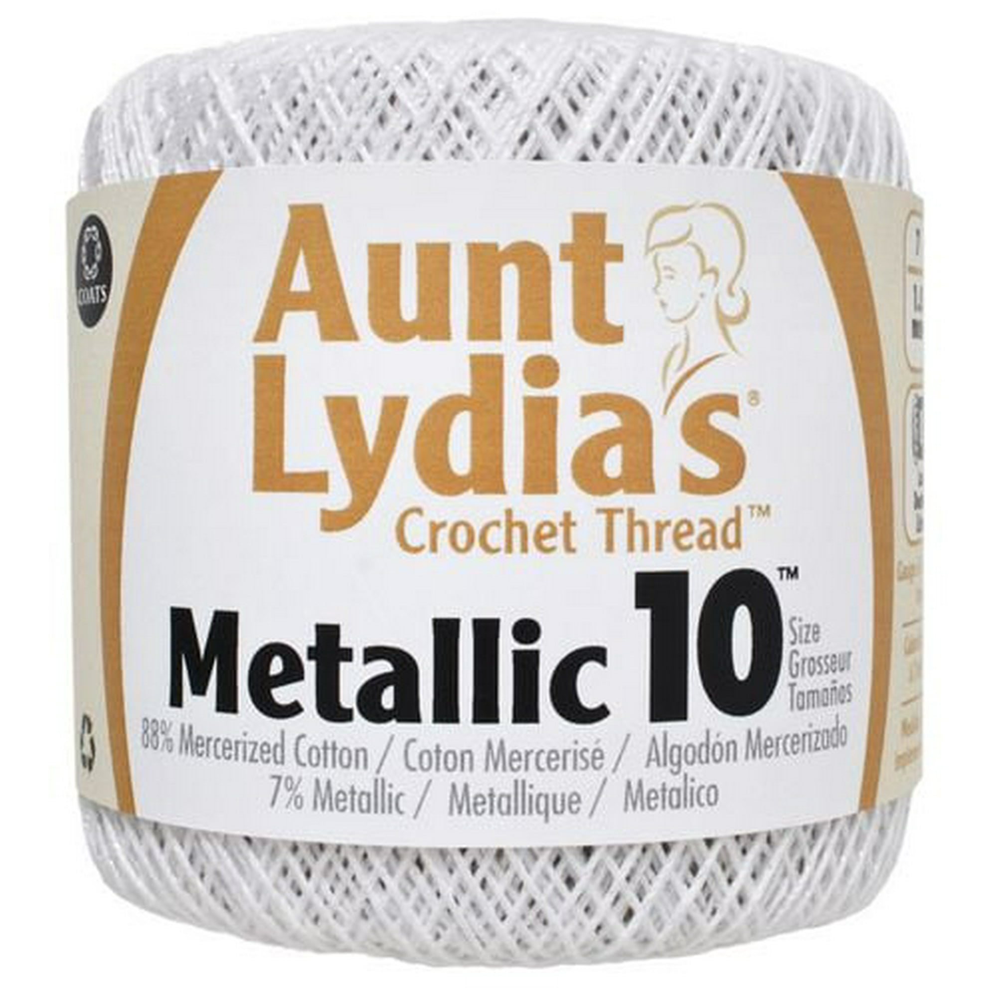 Click here for Aunt Lydias Aunt Lydia Metallic Crochet 154m Size... prices