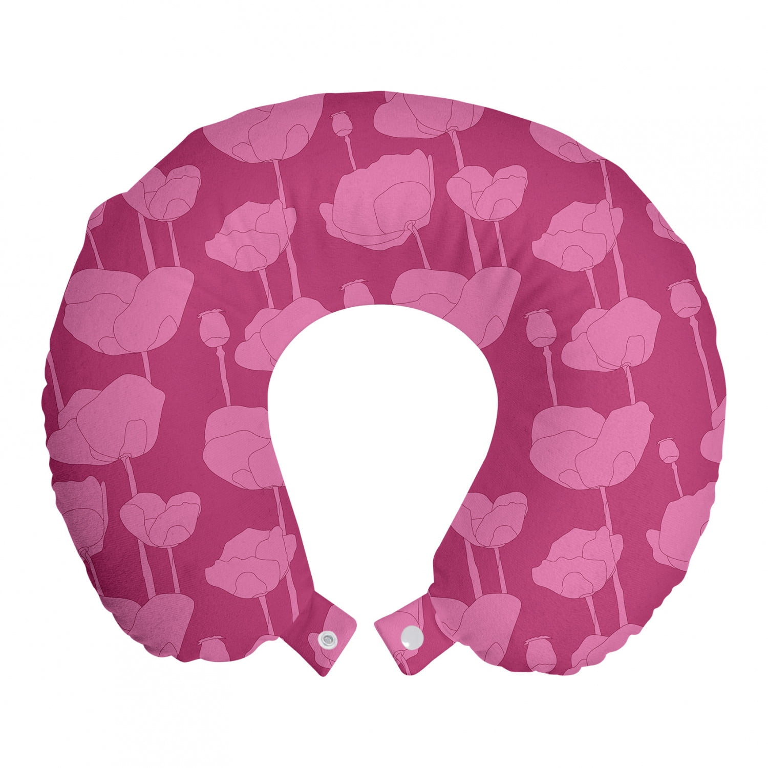 Floral Travel Pillow Neck Rest, Digitally Generated Illustration of ...