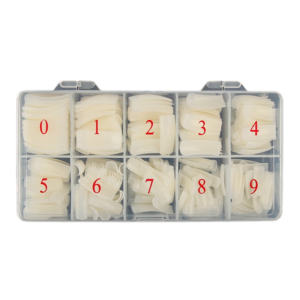 500pcs/Box Fake Nails Natural Color French Half Cover Nail Tips Art ...
