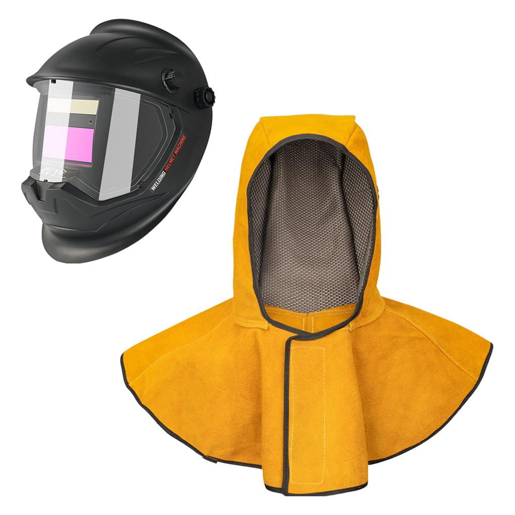 Casco de soldadura Zulema Capucha Cuero Equipo de protección Capucha ...